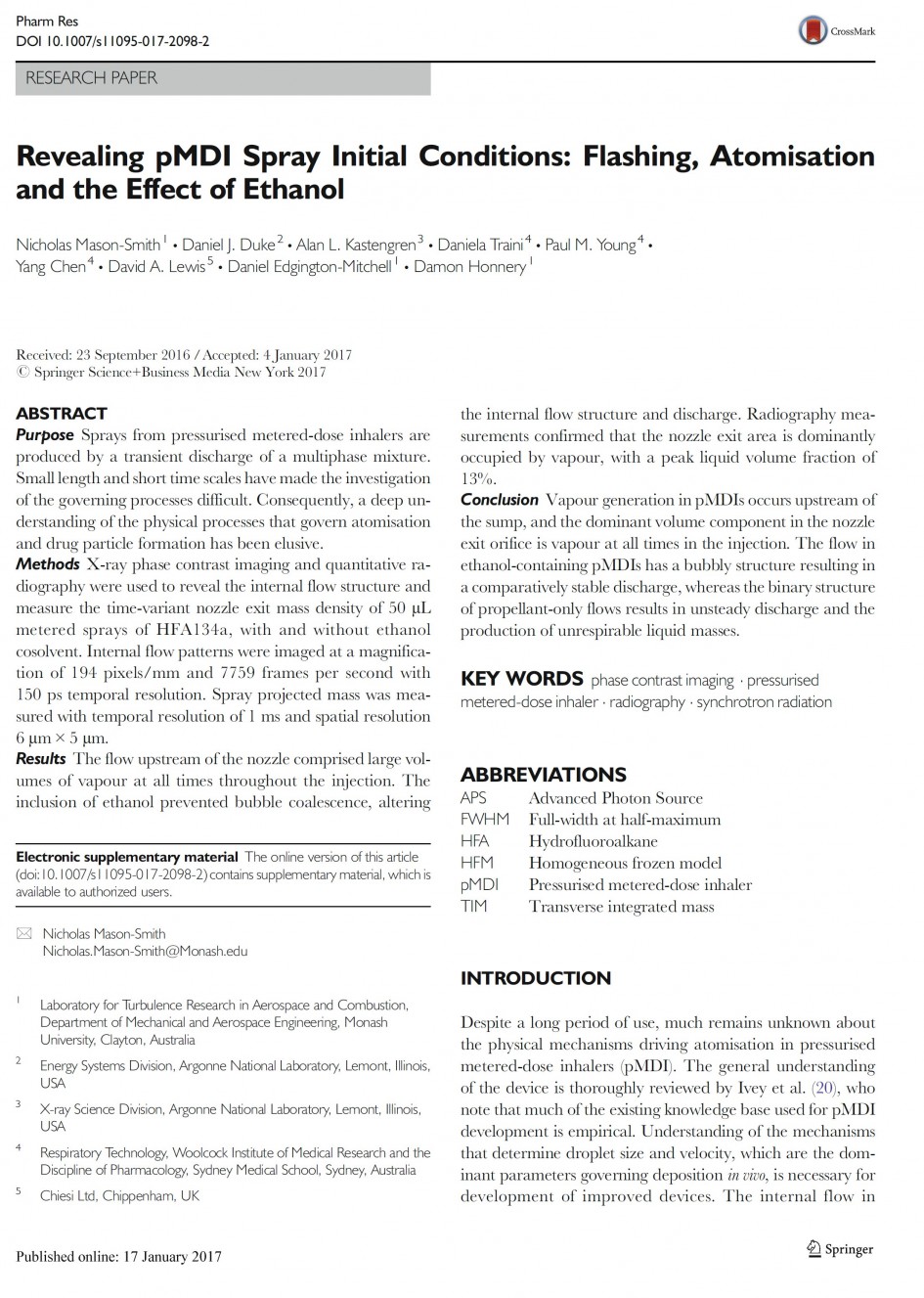 Paper Published: Revealing pMDI Spray Initial Conditions: Flashing ...
